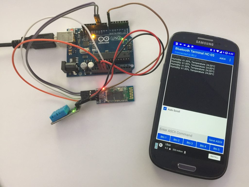 Arduino temperature and bluetooth wireless communication | HanG321 Blog